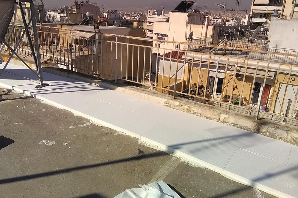 Θερμοπρόσοψη και θερμοστεγάνωση σε ταράτσα πολυκατοικίας | Λυση για Υγρασια
