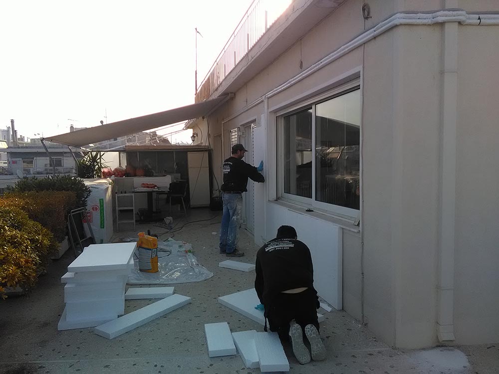 Θερμοπρόσοψη και θερμοστεγάνωση σε ταράτσα πολυκατοικίας | Λυση για Υγρασια